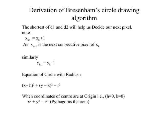 bresenham circle algorithm .ppt