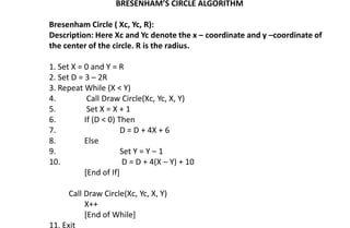 Bresenhamcircle derivation | PDF