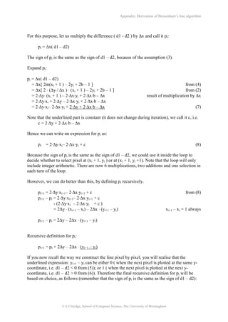 Bresenham derivation | PDF