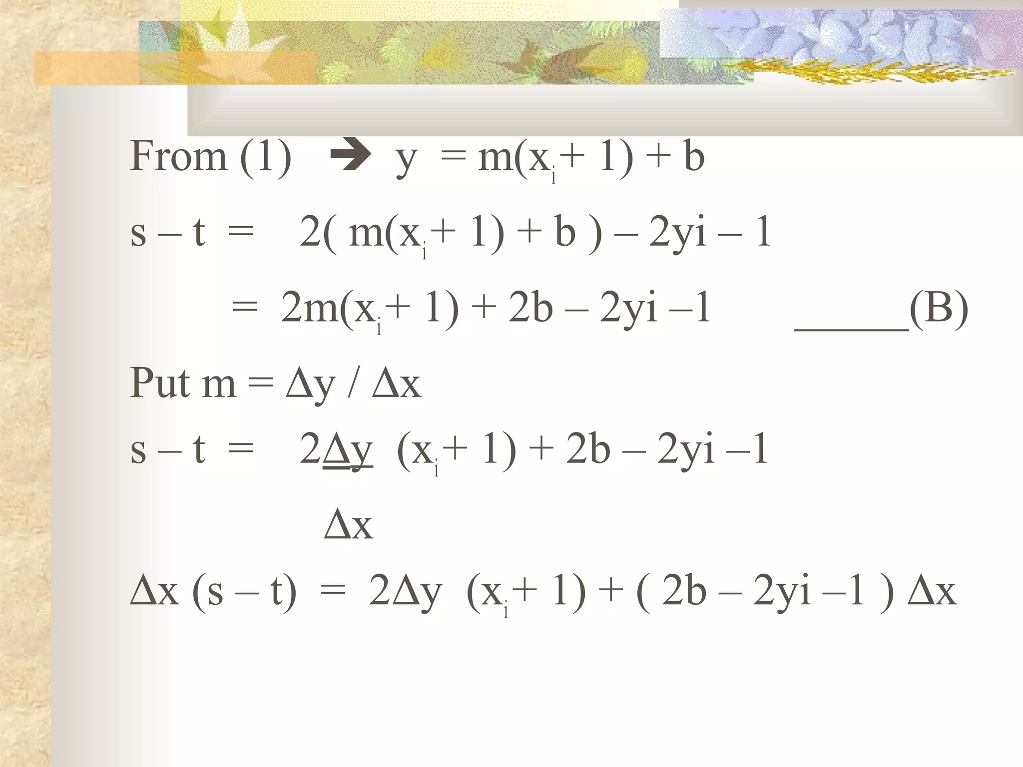 Bresenham's line algo. | PPT