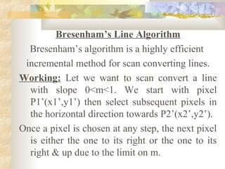 Bresenham's line algo. | PPT