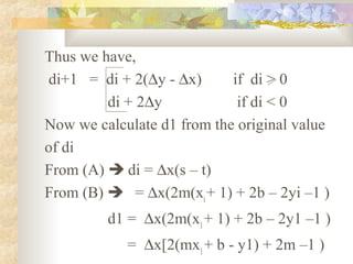 Bresenham's line algo. | PPT