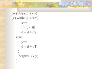Bresenham's line algo. | PPT