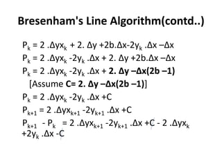 Bresenham's line drawing algorithm | PPT