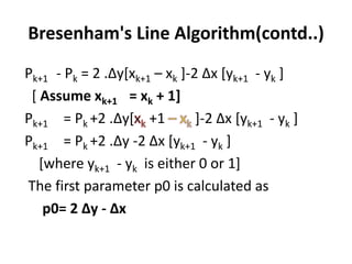 Bresenham's line drawing algorithm | PPT
