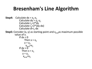 Bresenham's line drawing algorithm | PPT