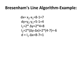 Bresenham's line drawing algorithm | PPT