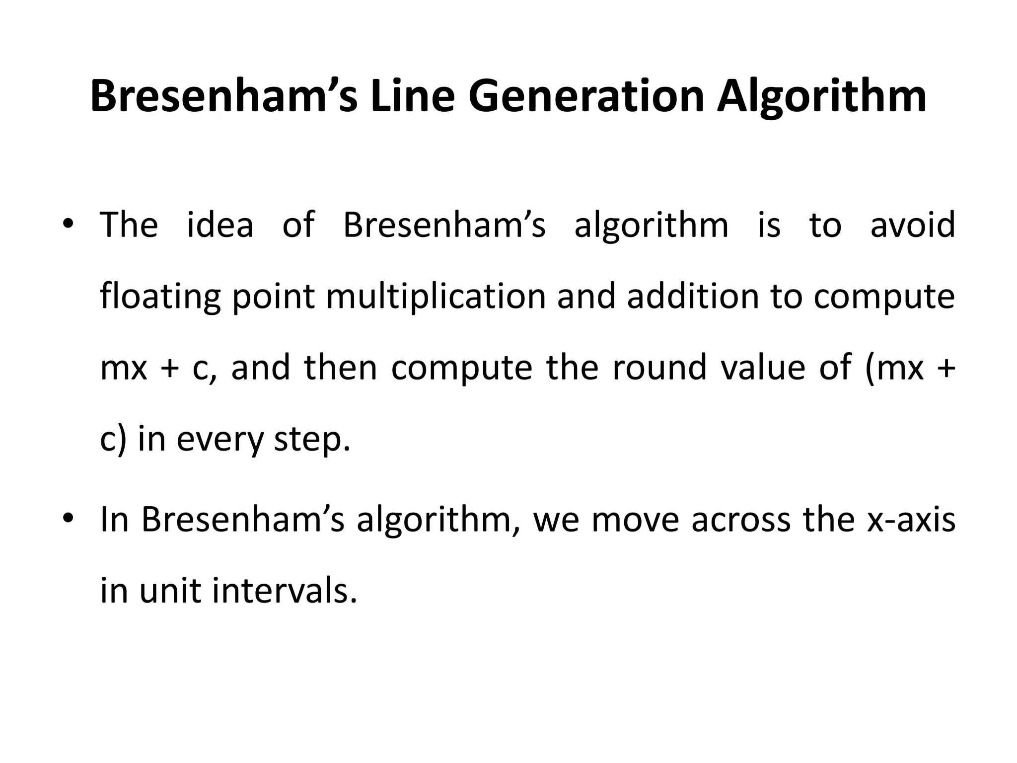 Bresenhems line Genration derivation for Mtech | PDF | Computing ...