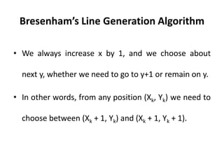 Bresenhems line Genration derivation for Mtech | PDF | Computing ...