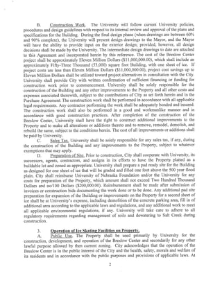 Breslow Ice Arena Operating Agreement (As Considered by Regents) | PDF