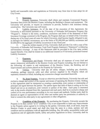 Breslow Ice Arena Operating Agreement (As Considered by Regents) | PDF