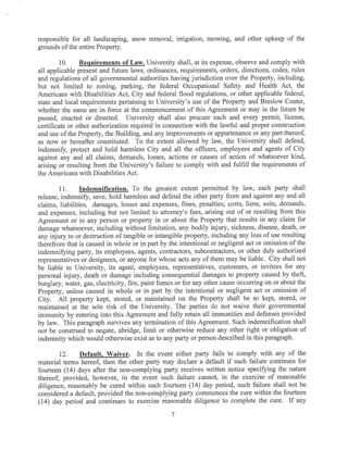 Breslow Ice Arena Operating Agreement (As Considered by Regents) | PDF