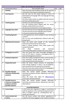 Lesson plan kinder 2 | DOCX