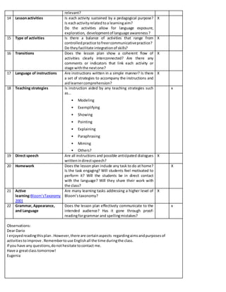 Lesson plan kinder 2 | DOCX