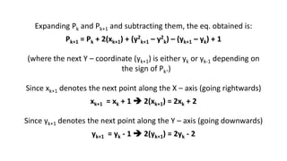 Bressenham’s Midpoint Circle Drawing Algorithm | PPTX