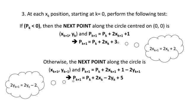 Bressenham’s Midpoint Circle Drawing Algorithm | PPT