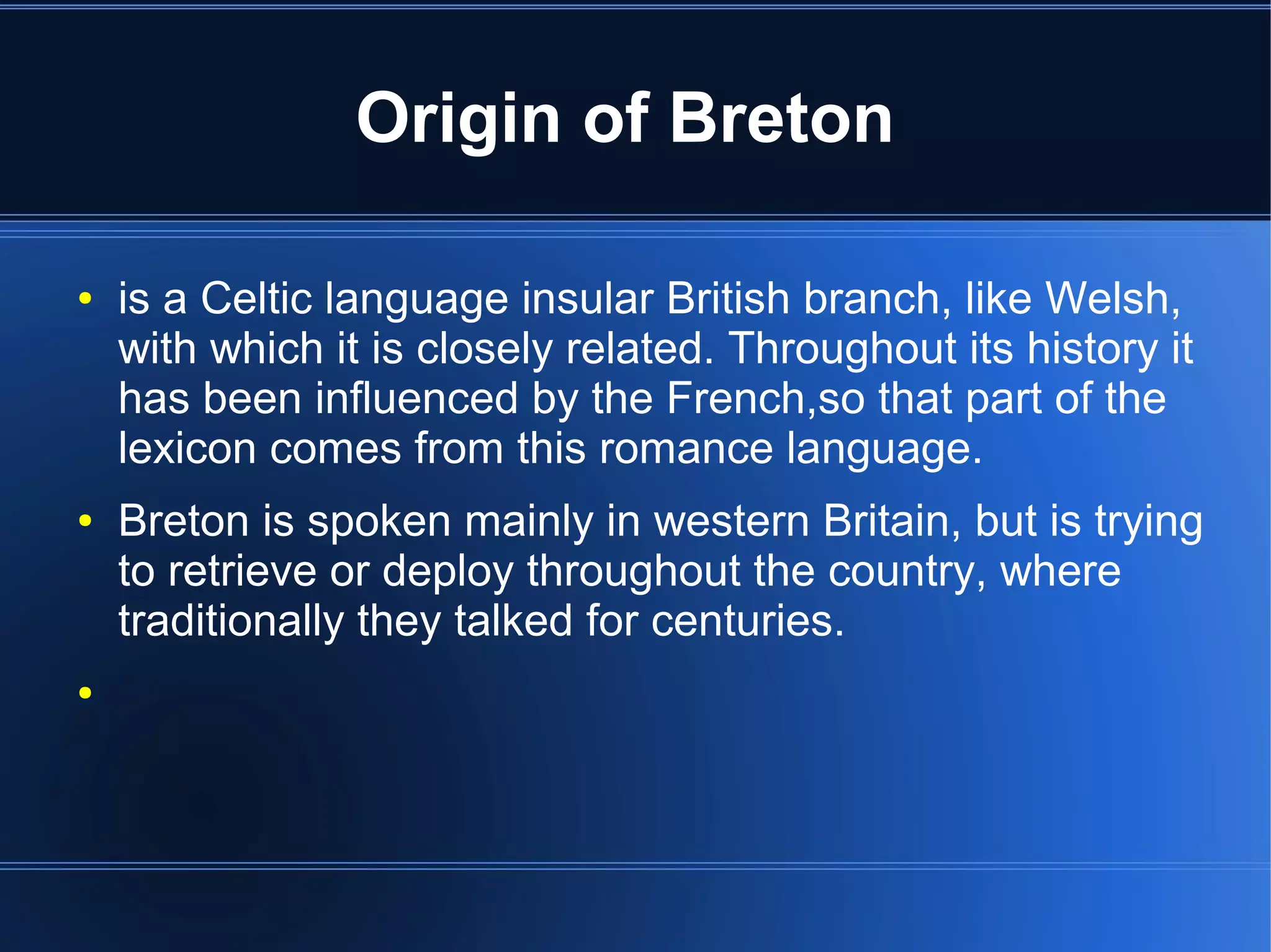 Breton Language | PPT