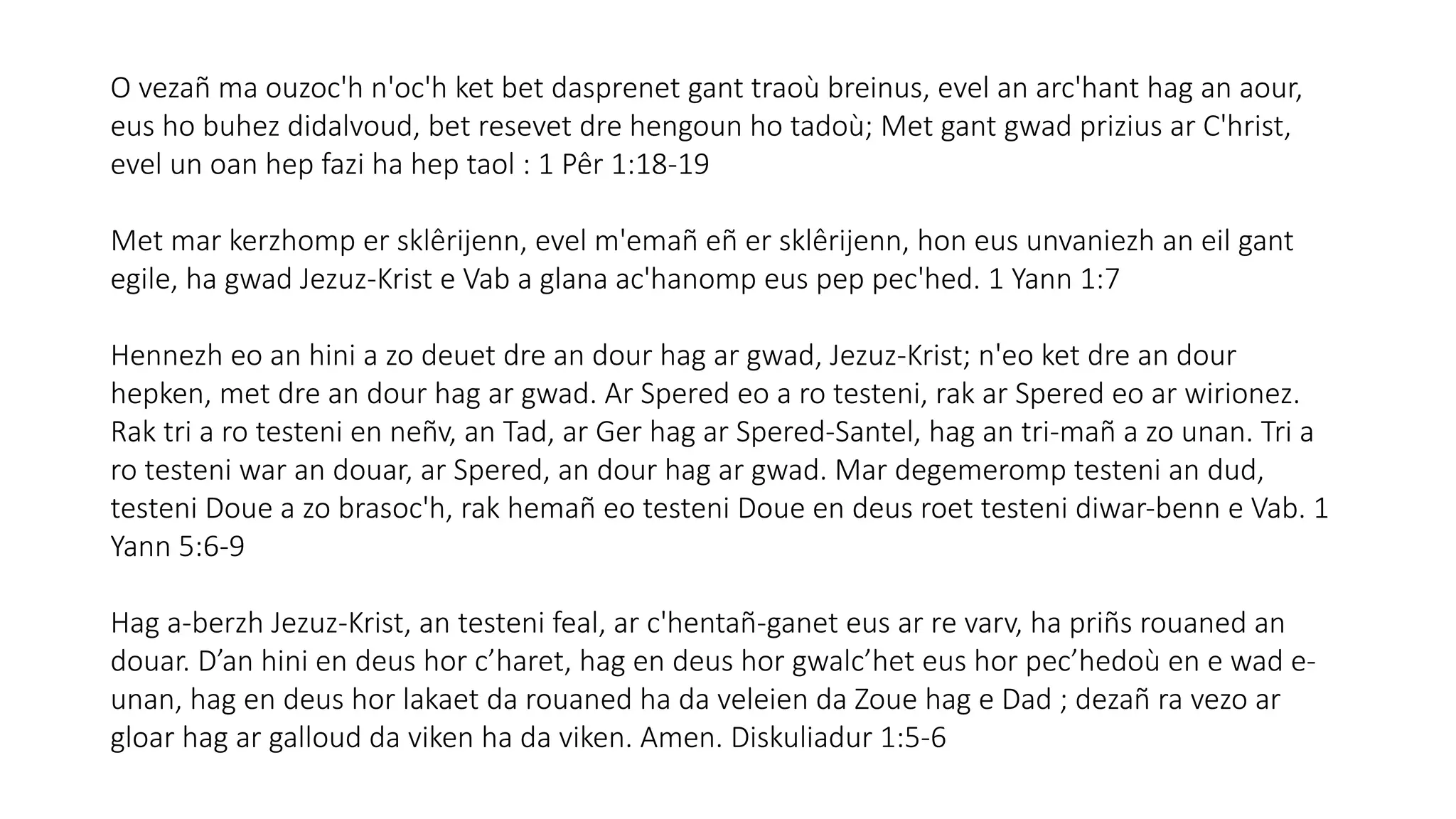 Breton (Brezhoneg) - Gwad prizius Jezuz-Krist - The Precious Blood of ...