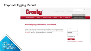2016 CRW - An inside look at Kiewit's Crane & Rigging Management System ...