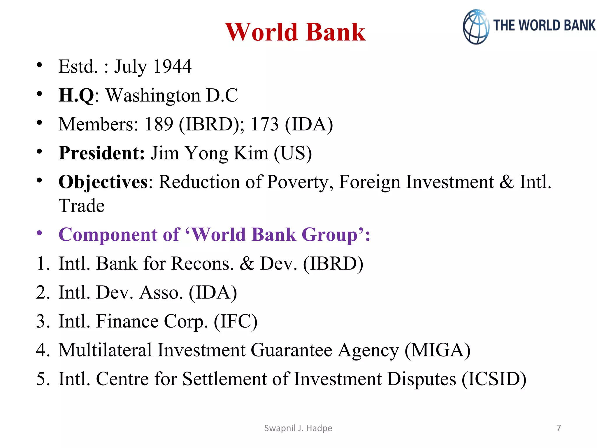 Bretton Woods Institutions | PPT
