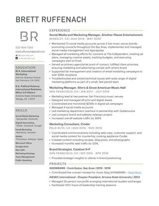 Brett Ruffenach - Resume | PDF | Marketing and Advertising | Business