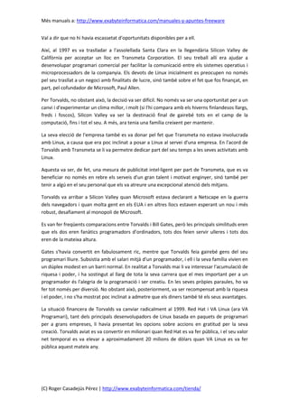 Breu biografia de Linus Torvalds | PDF