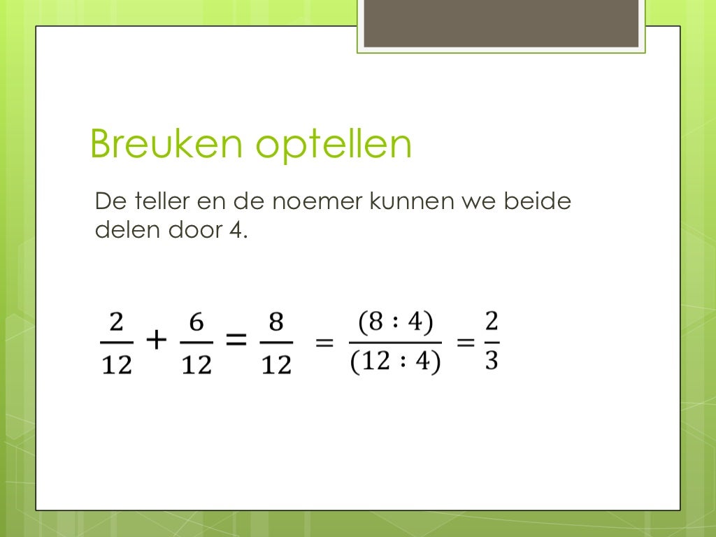 Breuken optellen