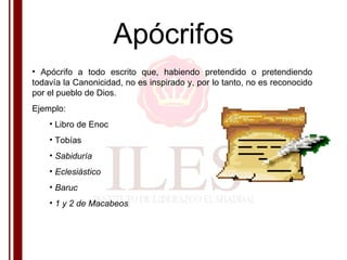 Breve Historia Del Cannon Biblico | PPT