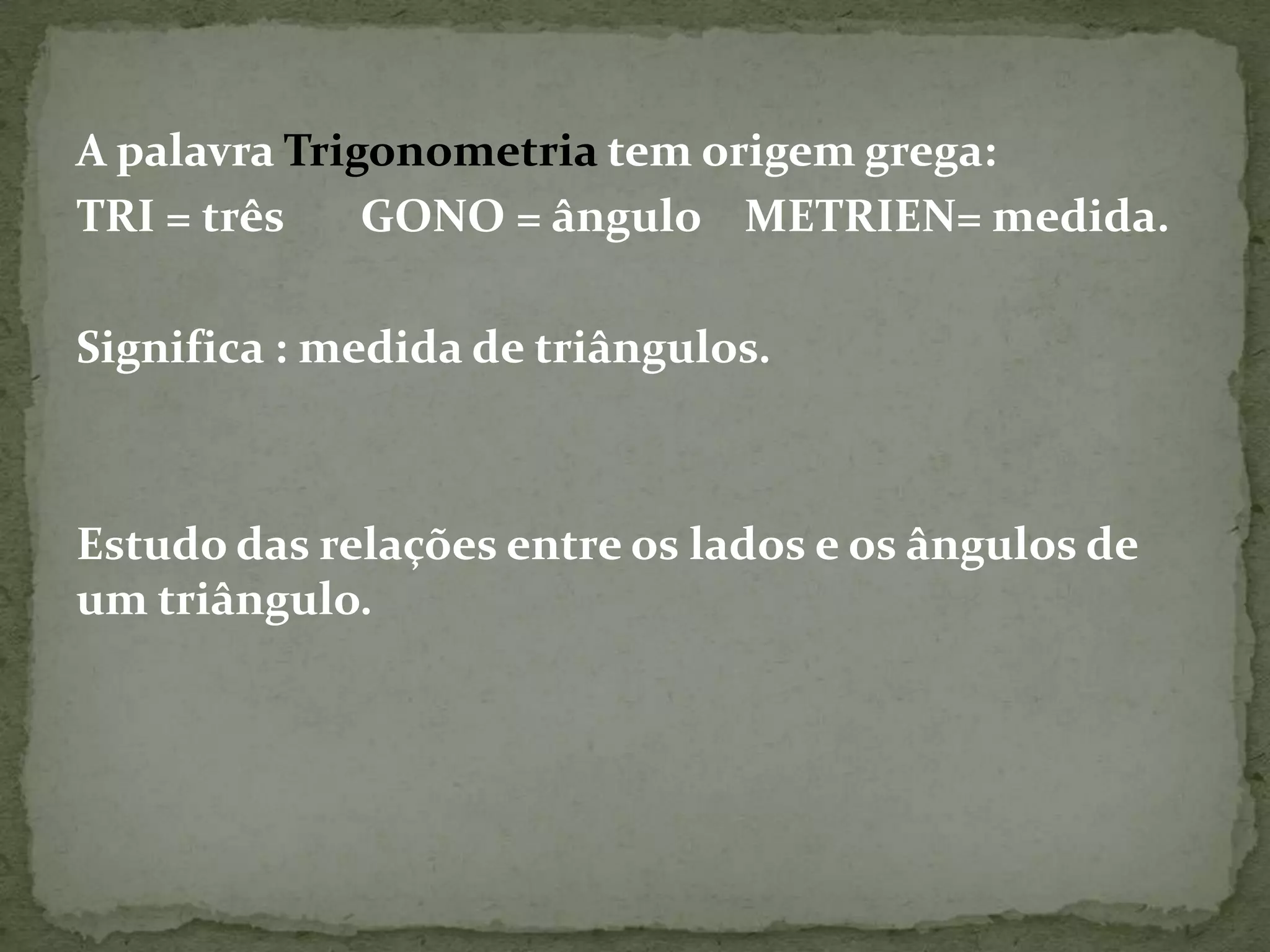 Breve história da trigonometria | PPTX
