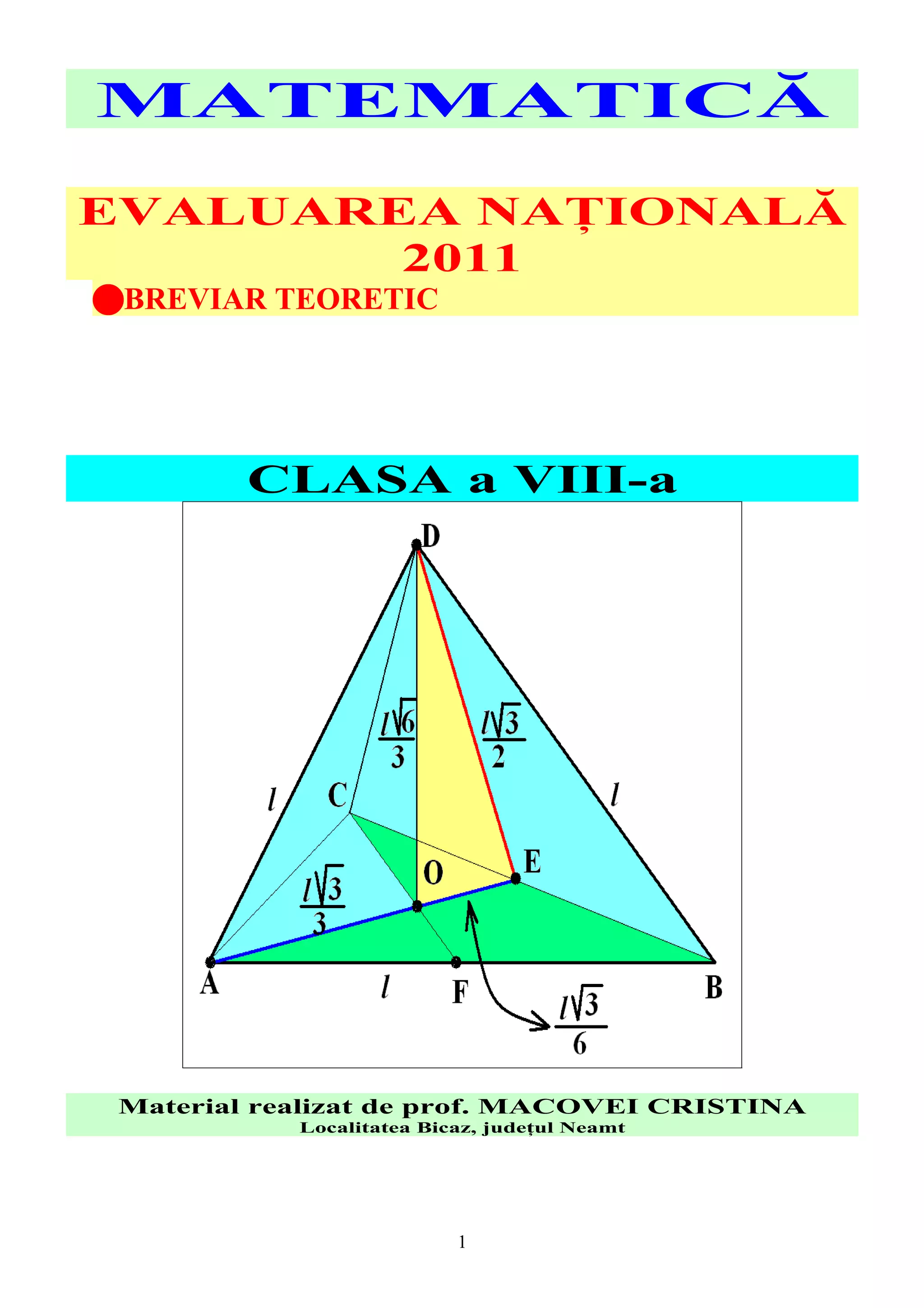Breviar teoretic | PDF