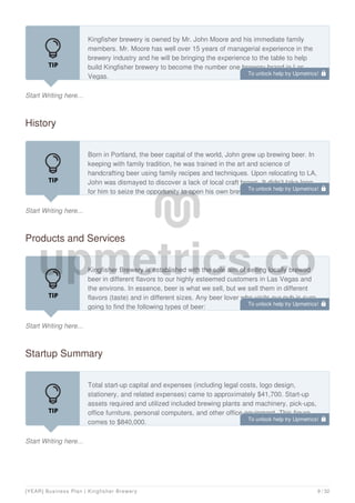 brewery business plan example template.. | PDF