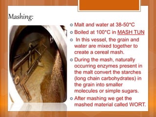 Industrial procedure of beer making | PPTX