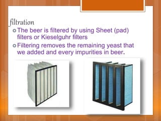 Industrial procedure of beer making | PPTX