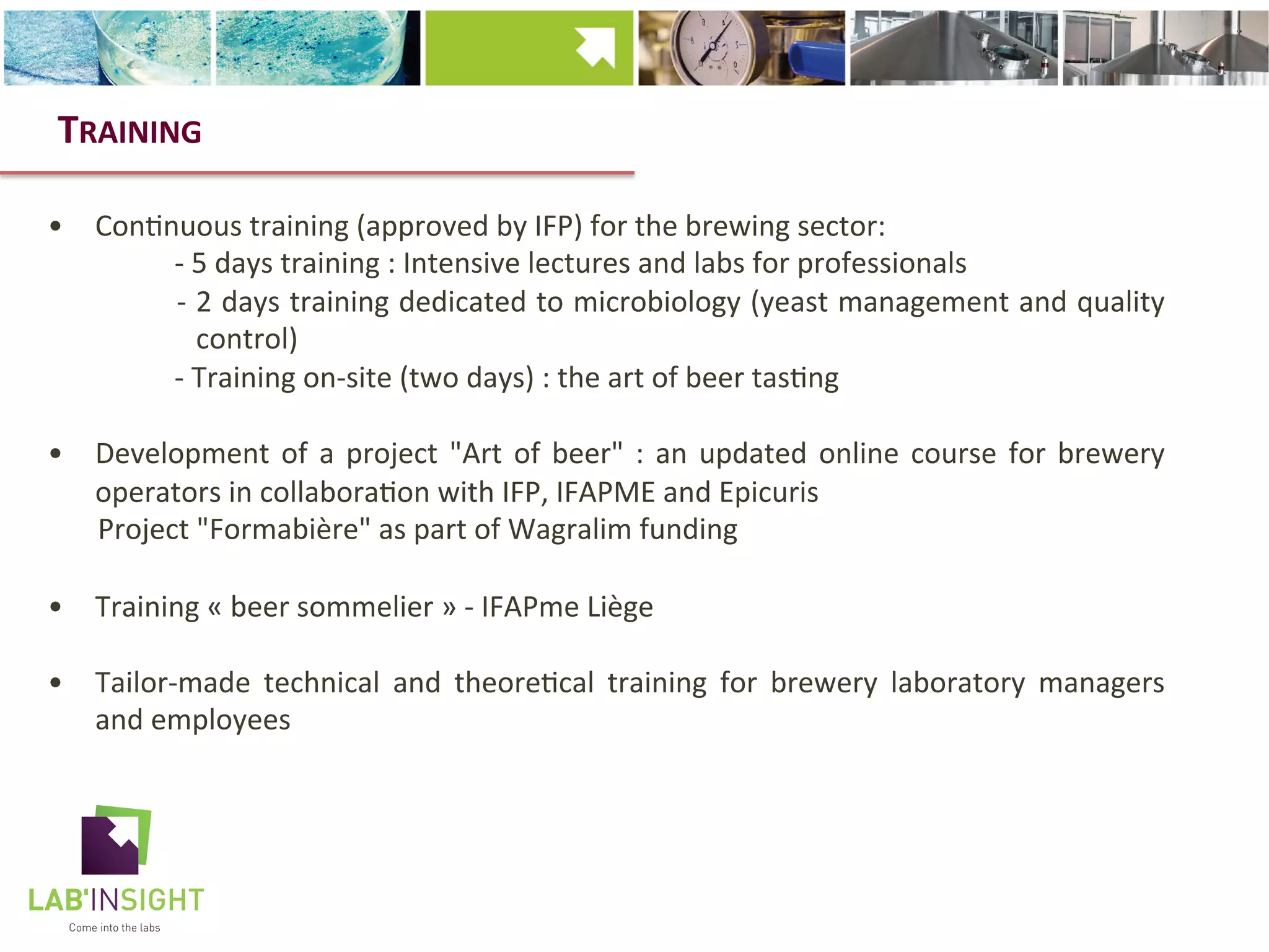 Brewing and fermentation technology - Institut Meurice | PDF