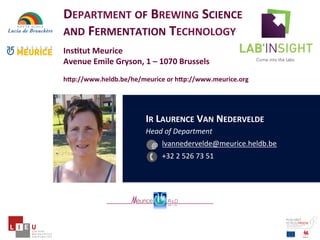 Brewing and fermentation technology - Institut Meurice | PDF