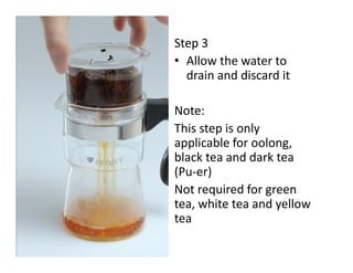 Brewing loose tea leaves with the easy pot | PPT