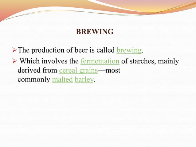 Brewing of beer | PPTX