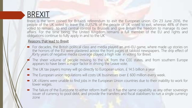 Impact of Brexit on world | PPTX | Currencies | Economy