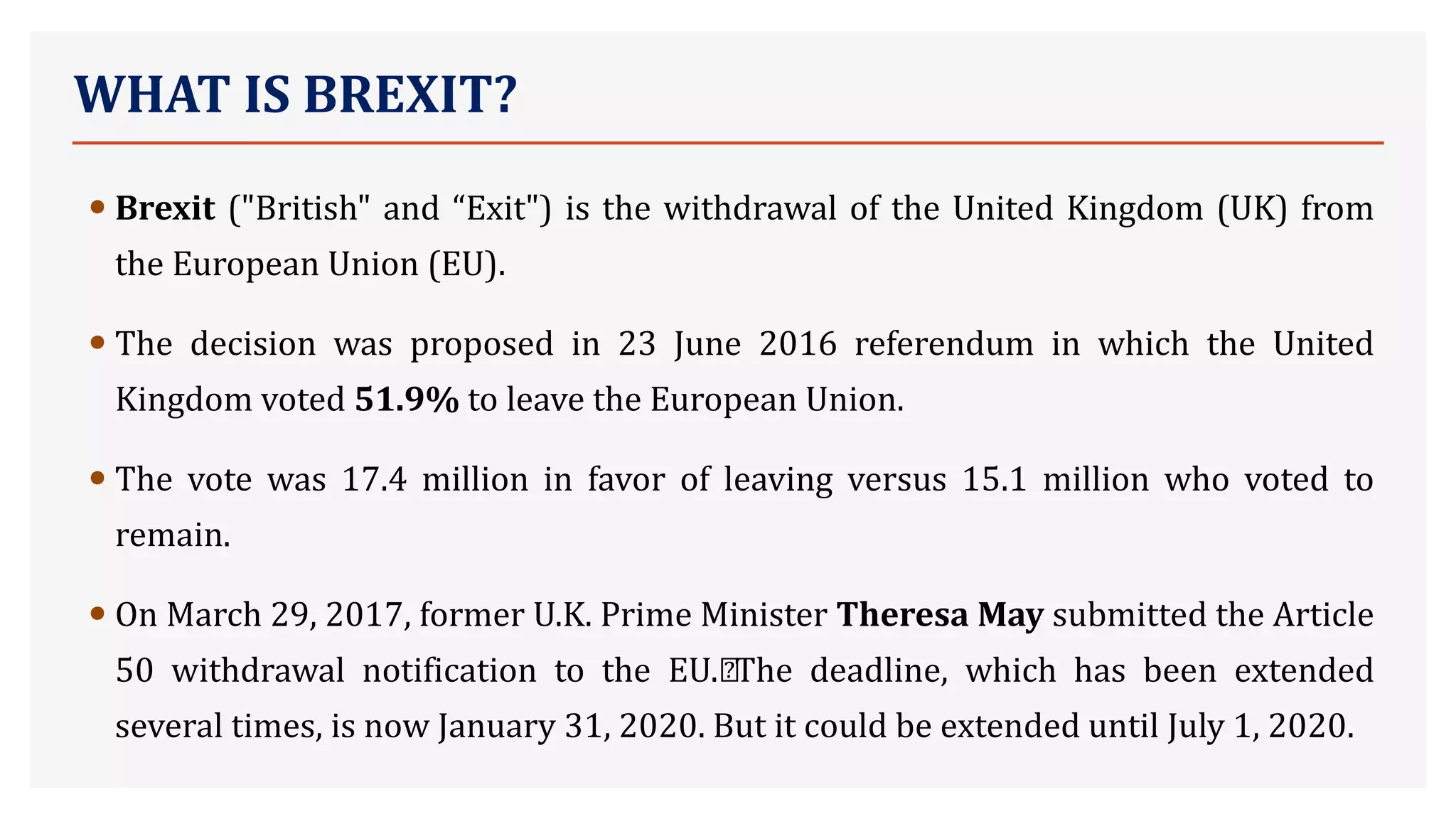 Brexit: Impact on the World Economy | PPTX