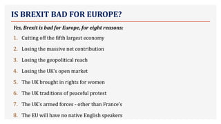 Brexit: Impact on the World Economy | PPTX