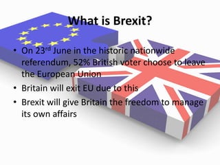 Brexit impact on india | PPTX