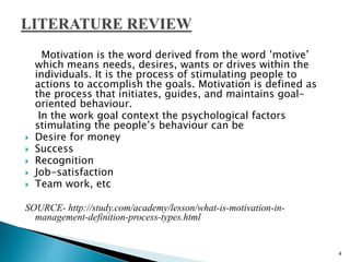 Impact of non financial rewards on motivation | PPTX