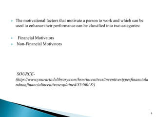 Impact of non financial rewards on motivation | PPTX