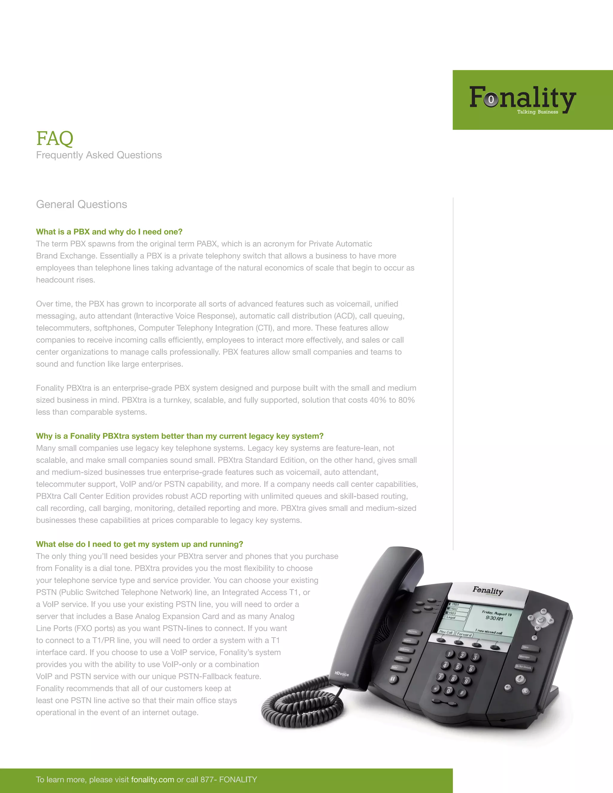 PBXtra FAQ | PDF