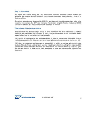 BRF (Business Rules Framework) Tool in CRM | PDF