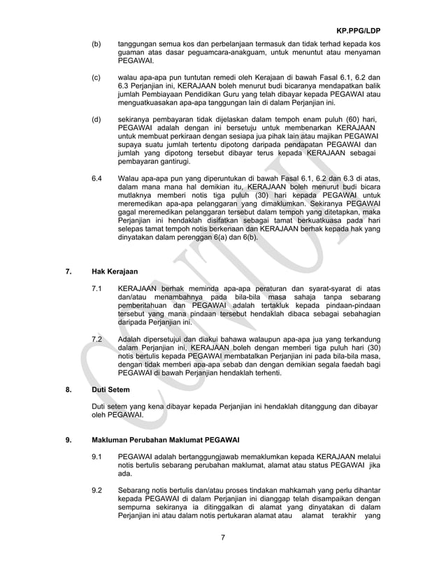 Brg perjanjian pembiayaan pendidikan guruedited without penj | PDF