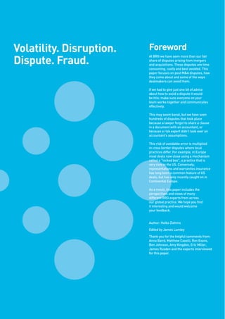The Makings of a Modern M&A Dispute | PDF