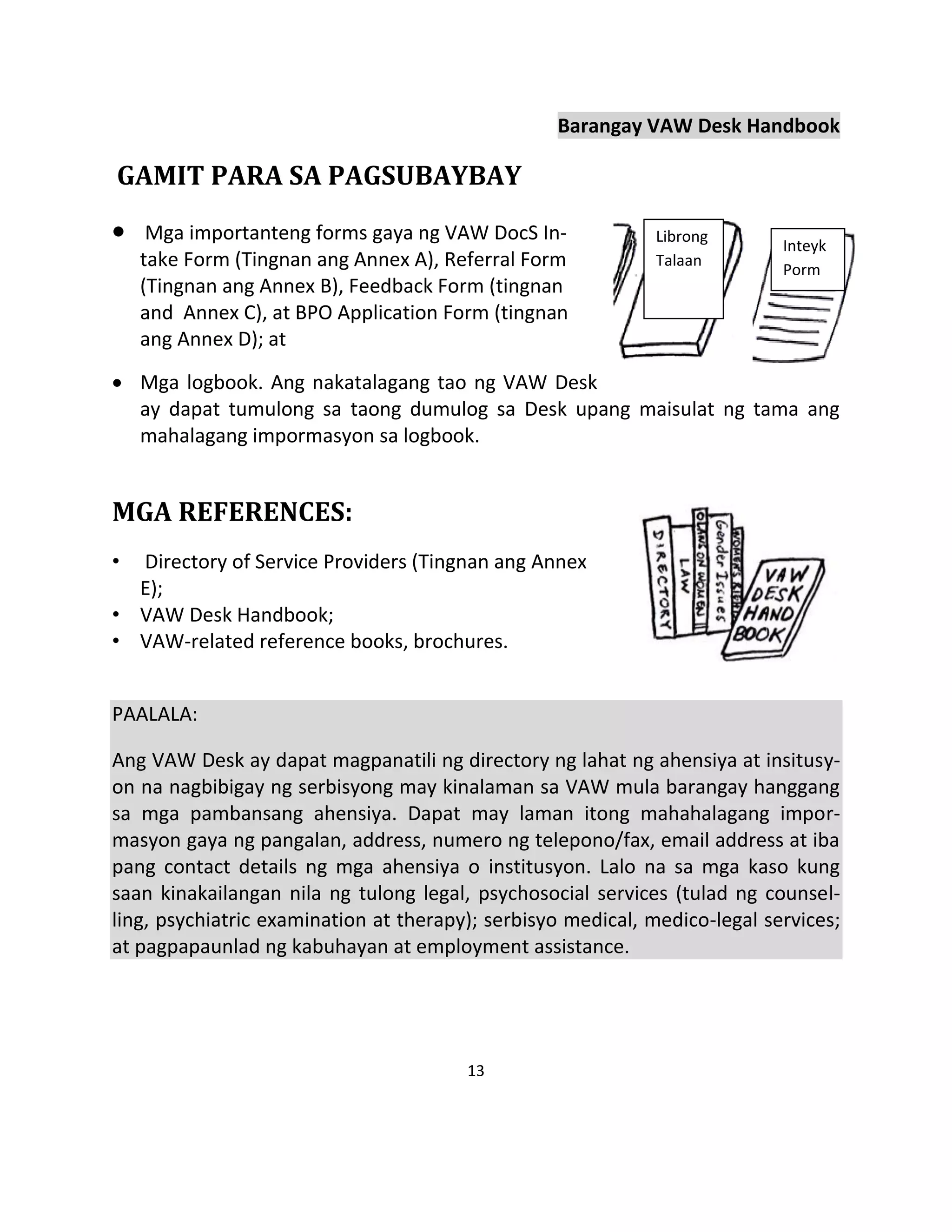 Brgy Vaw Handbook Tagalog Final Texts | PDF