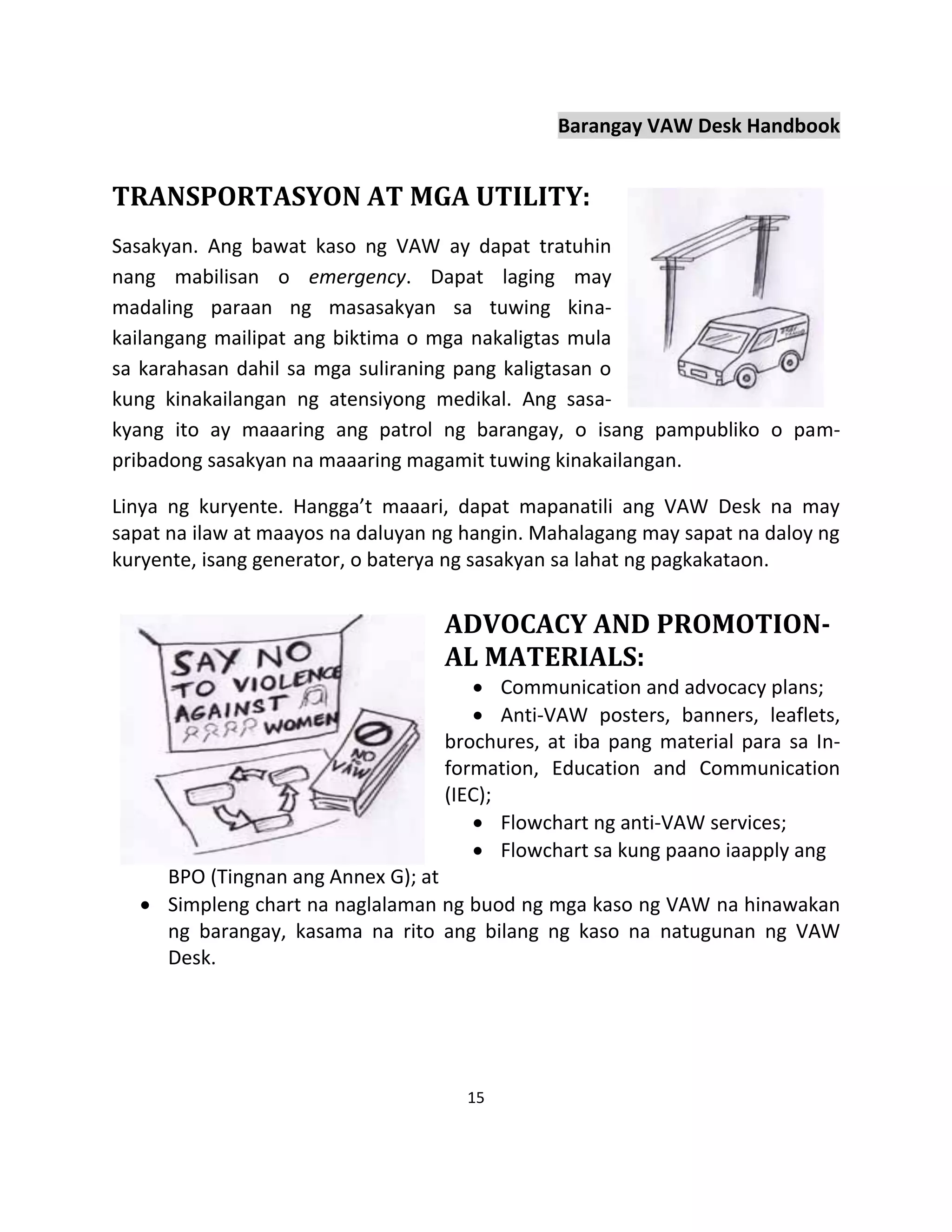 Brgy Vaw Handbook Tagalog Final Texts | PDF