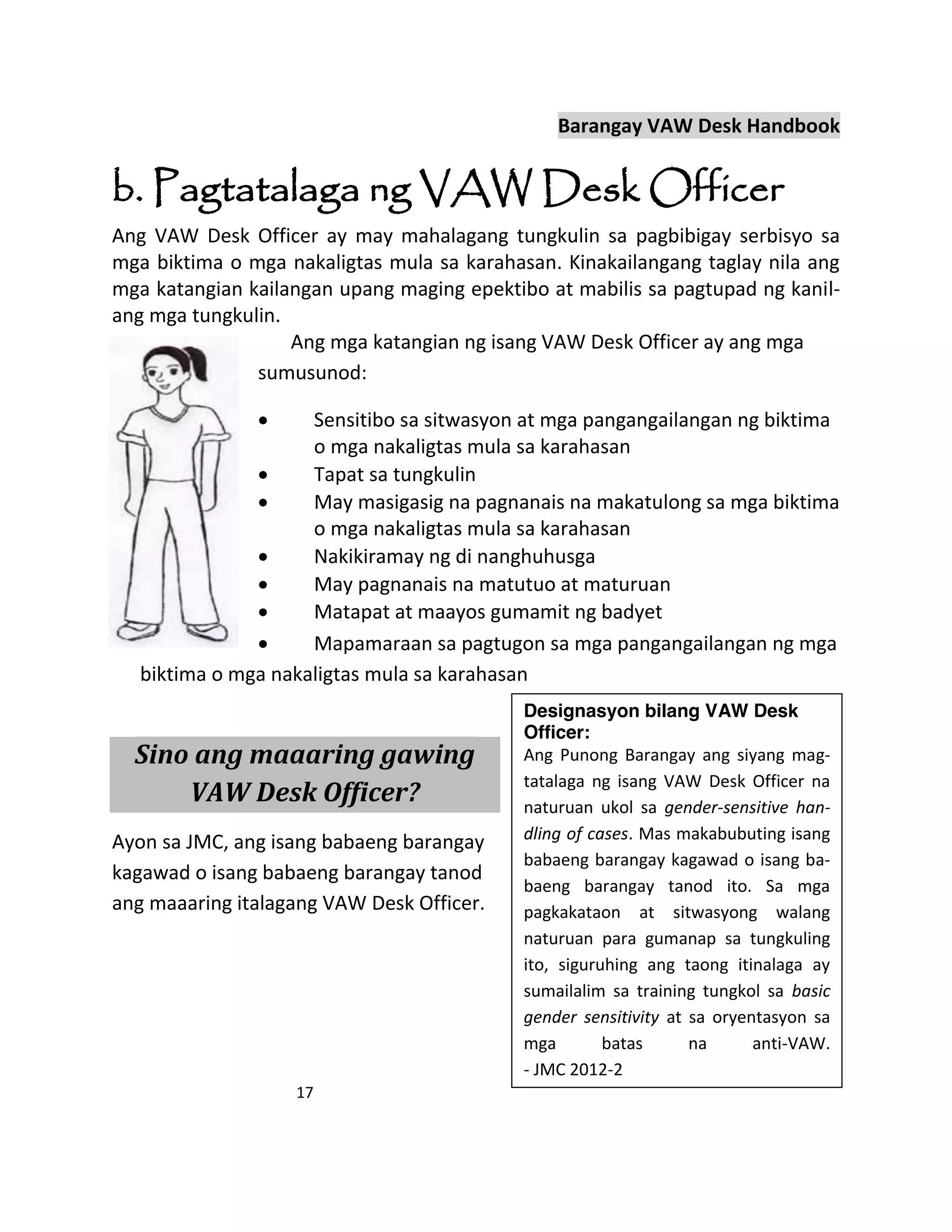 Brgy Vaw Handbook Tagalog Final Texts | PDF